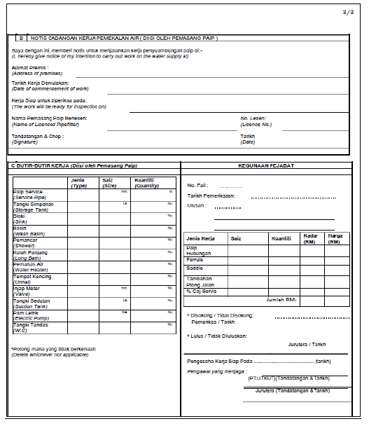 New Connection - Official Website of Sarawak Rural Water Supply ...